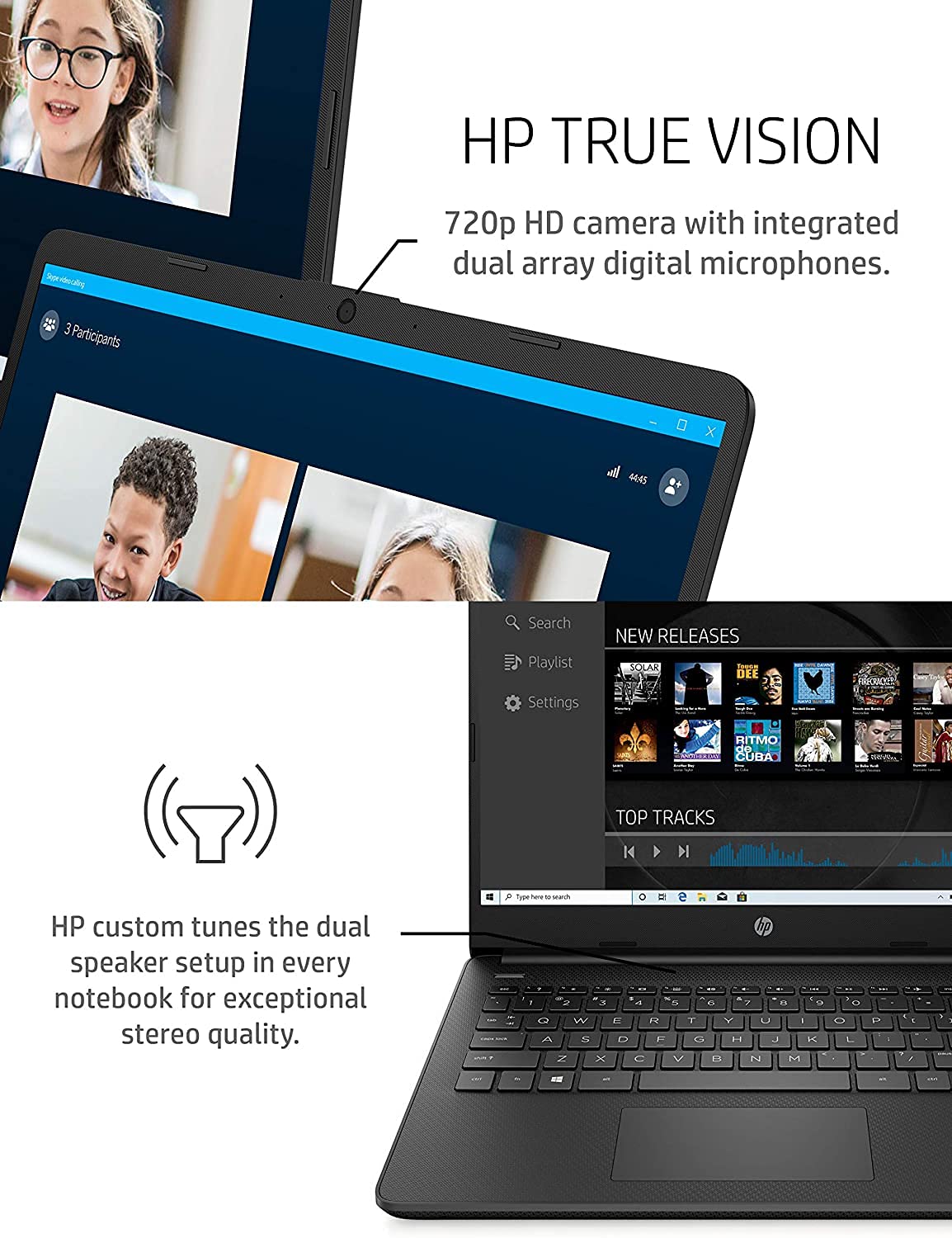 HP 2022 Newest 14" HD Laptop Light-Weight, AMD 3020e(Up to 2.6GHz), 16GB RAM, 256GB SSD + 64GB eMMC, 1 Year Office 365, WiFi, Bluetooth 5, USB Type-A&C, HDMI, Webcam, Win10, w/Ghost Manta Accessories