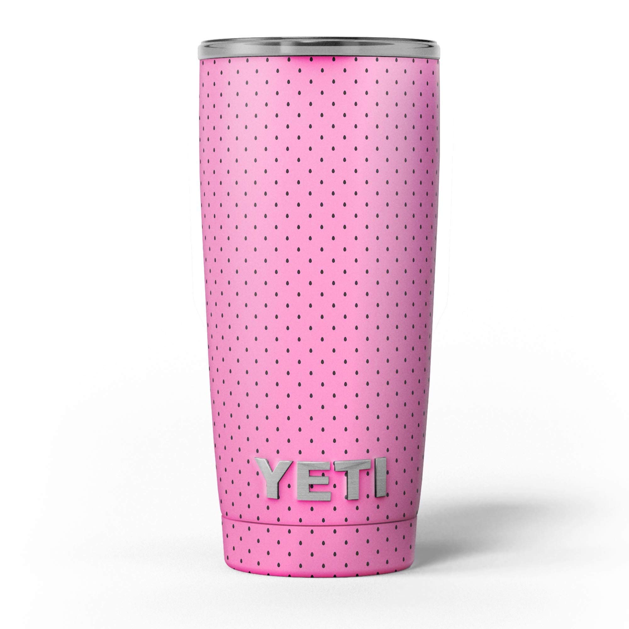 Design Skinz The Pink and Black Micro Polka Dot Pattern - Skin Decal Vinyl Wrap Kit Compatible with The Yeti Rambler Cooler Tumbler Cups
