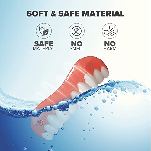 2 PCS Veneers Dentures Socket for Women and Men, Dental Veneers for Temporary Tooth Repair Upper and Lower Jaw, Protect Your Teeth and Regain Confident Smile, Bright White-2