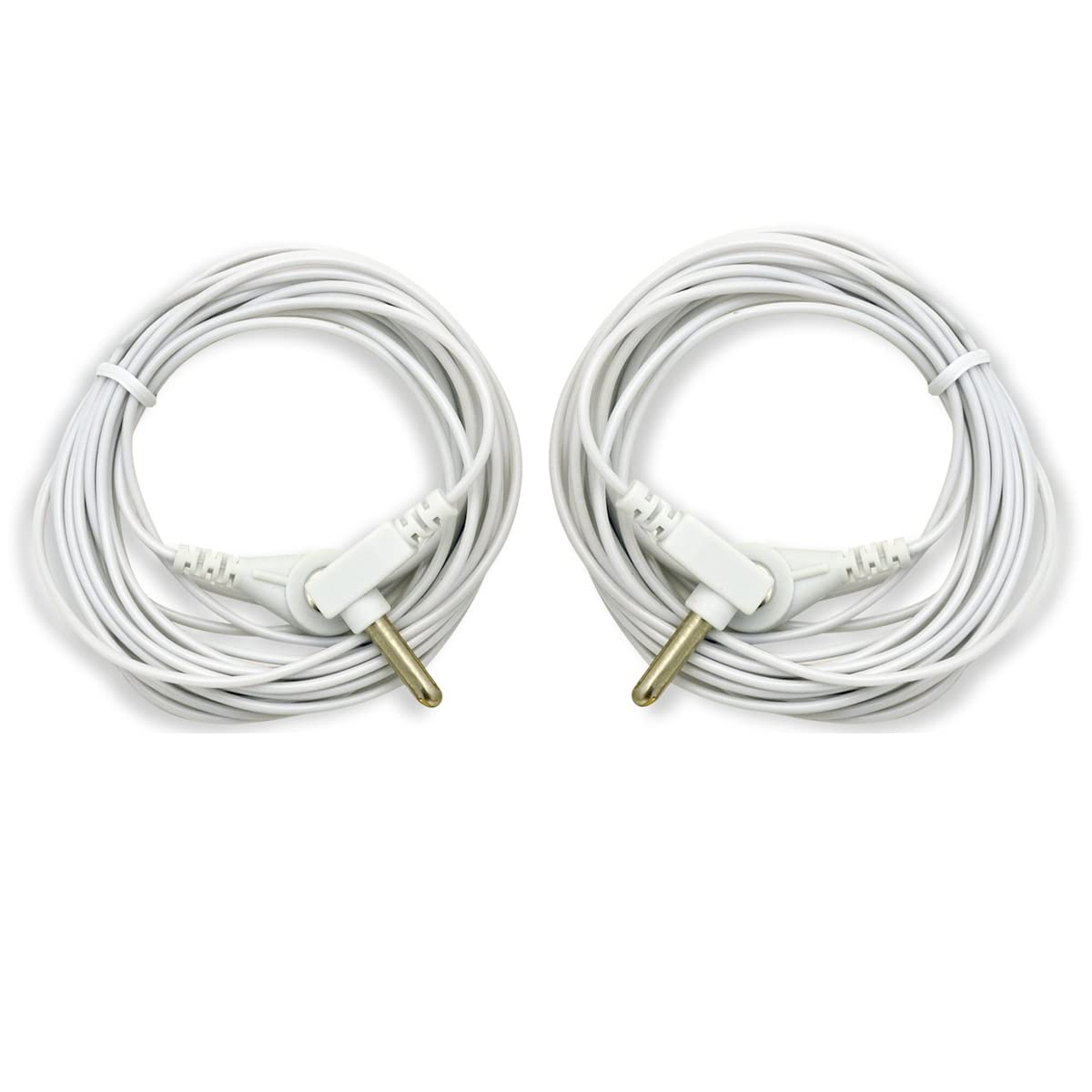 2 Pack Grounding Cords,Replacement Grounding Cable Accessories for Grounding Sheets,Fits All Popular Brands White(15 Ft)