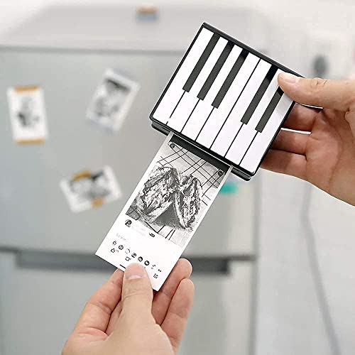 Phomemo M02 Pocket Printer - with 3 Rolls Transparent Gold Paper, Compatible with iOS + Android for Plan Journal, Study Notes, Art Creation, Work, Gift