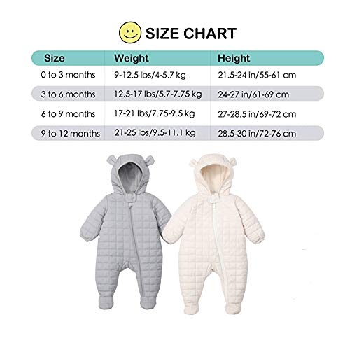 Baby Girl Boy Snowsuit 0-3 months Down Jacket Hooded Romper Jumpsuit Infant Spring Winter Outwear