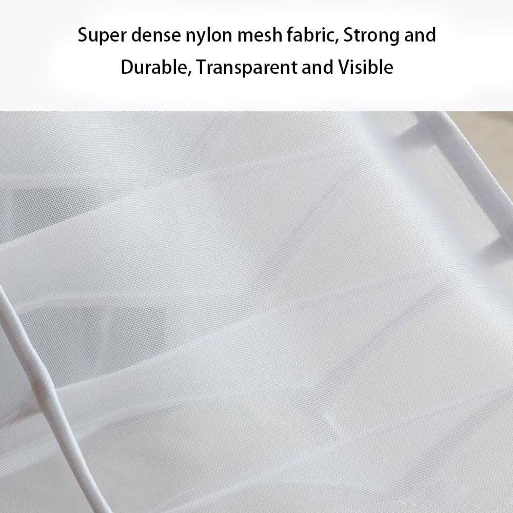 2PCS Wardrobe Clothes Organizer - Washable Drawer Clothes Organizer, Visible Clothing Organizer with compartments, Foldable Clothing Divider Bag. (White)