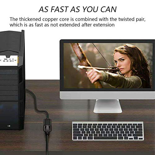 Ethernet Extension Cable 12 ft,Yeung Qee Shielded Network Cat7 Ethernet Extender Cable Adapter RJ45 Cords Shielded Male to Female Connector (12FT/4M)