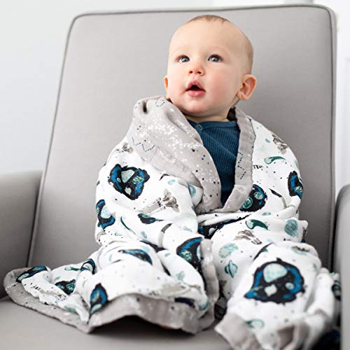 Bebe au Lait Oh So Soft Muslin Super Snuggle Blanket - Space and Galaxy