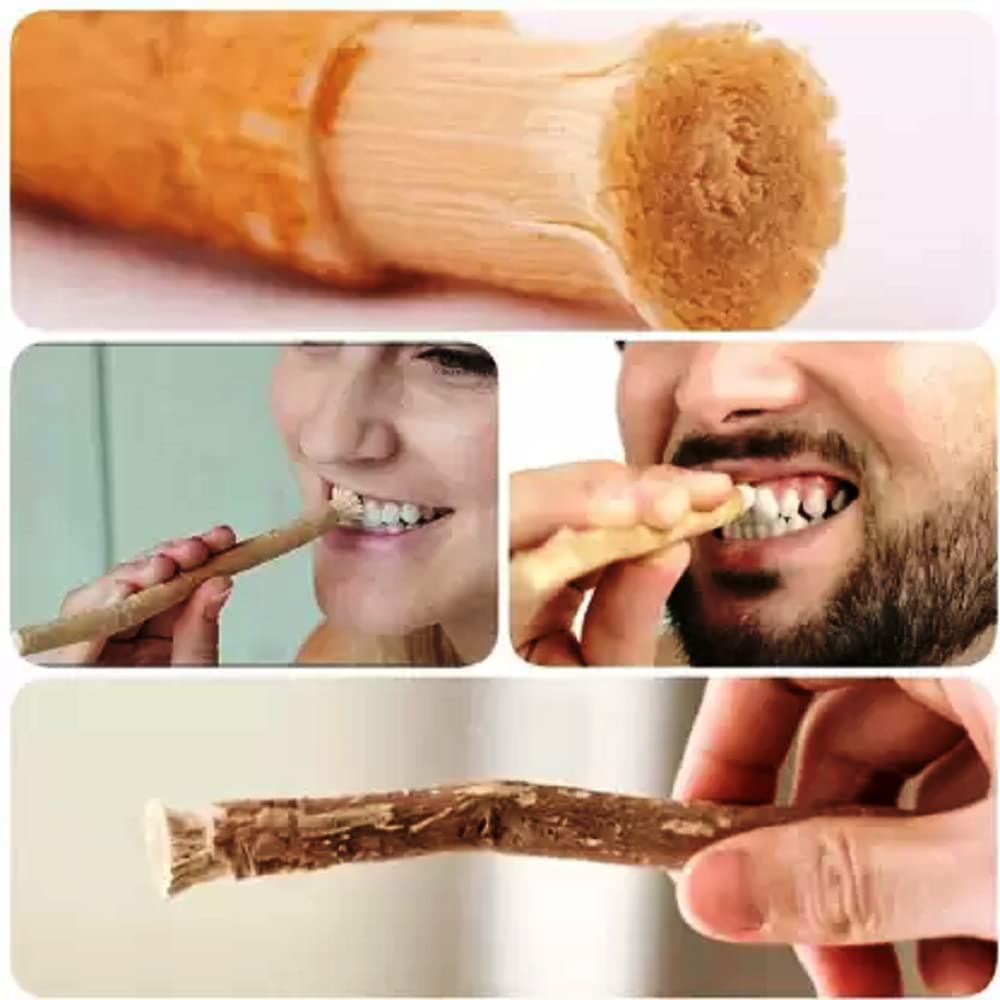 Organic Herbs Traditional Natural Miswak (sewak) Peelu Chewing Stick Toothbrush for Whiter Teeth -10 Pc
