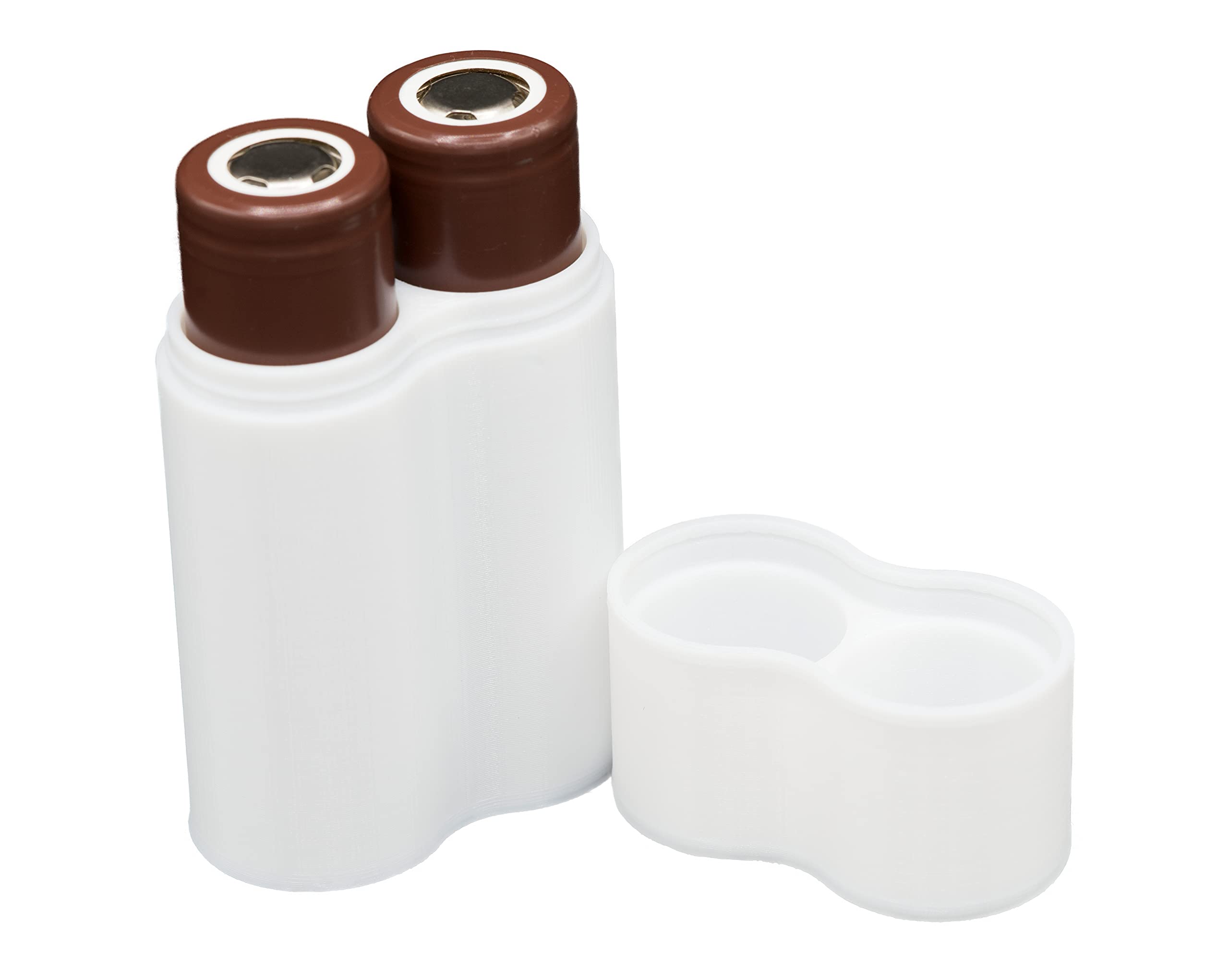Protect Your Power - Slimline 18650 Battery Case, Soft Durable Material - Pack of 2 (Holds 2 Batteries)