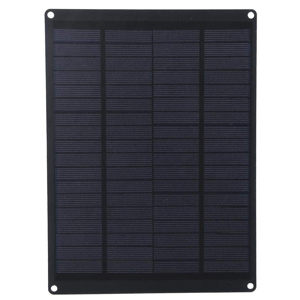 18V 5.5W Portable Polycrystalline Silicon USB Solar Power Cell Panel, for Outdoor Charging Car, Boats, Camping, Fishing, Hiking
