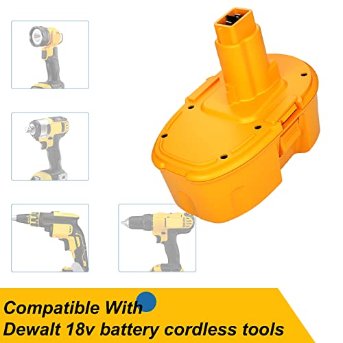 2 Pack Upgraded 4.0Ah DC9096 DC9098 Ni-Mh Replacement for Dewalt 18V Battery Compatible with Dewalt 18 Volt DC9099 DW9095 DW9096 DW9098 DE9038 DE9091 High Capacity 18 Volt Cordless Power Tools