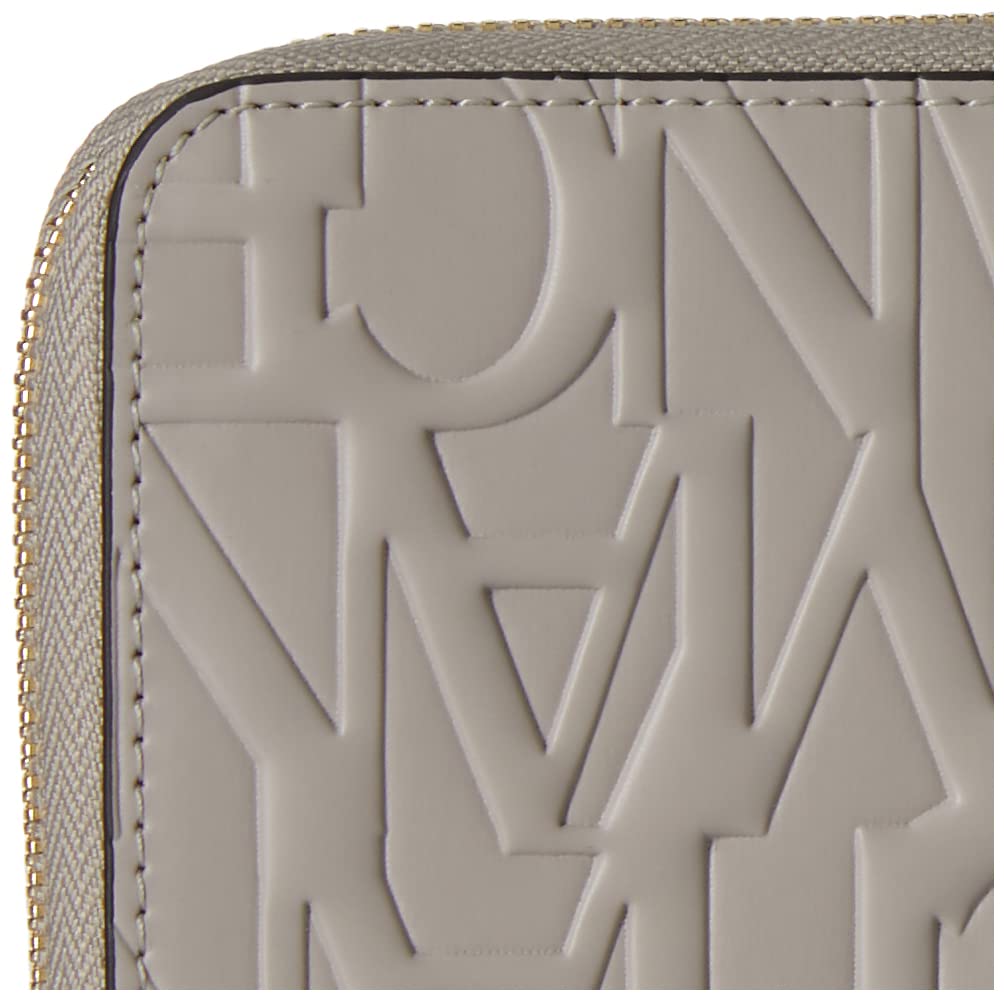 A|X ARMANI EXCHANGE womens All Over Logo Zip Wallet Wristlet Wrislet bag, Noise, One Size US