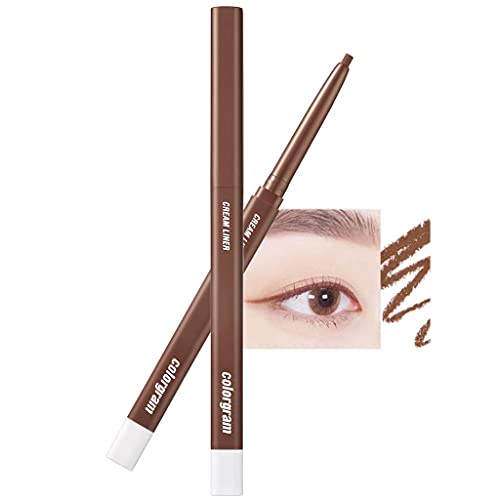 COLORGRAM Artist Formula Cream Liner - 05 Choco Brown | Best Cream Eyeliner, Ultra Pigmented, Long Lasting, Waterproof & SmudgeProof, Easy to Use, All Day Wear and Daily Makeup, Korean Beauty 0.25g