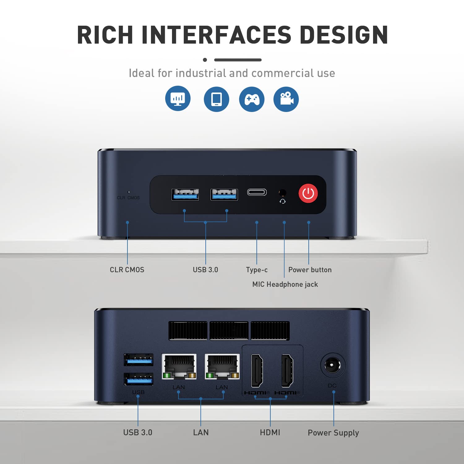 Beelink New 11th Intel 4 core N5105 Processor(up to 2.9GHz), Mini PC,Mini Computer with 16G DDR4 RAM/500GB M.2 SATA3 2280 SSD,Supports 4K FPS/Dual HDMI,WiFi5,BT4.0