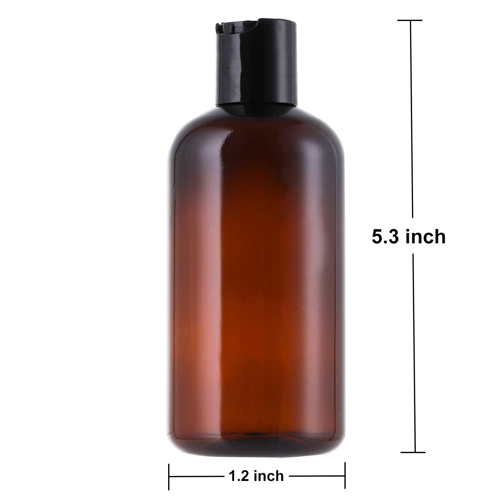 Bekith 16 Pack 8oz Plastic Squeeze Bottles with Disc Cap, Travel Containers For Shampoo, Lotions, Liquid Body Soap, Creams