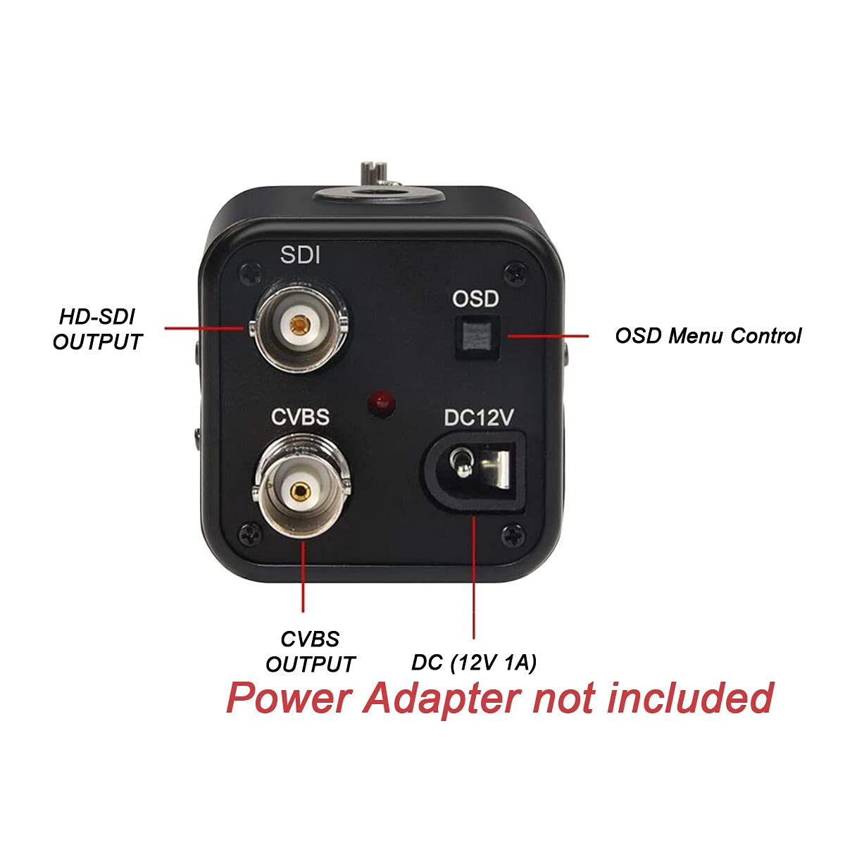 HD SDI Camera, 2MP 1080P Digital CCTV Security Camera, 1/2.8 High Sensitivity Sensor CMOS with 2.8-12mm Manual Varifocal HD 3MP Lens,DC12V 1A Power Adapter SDI Cable Free by Click Below Extra Saving