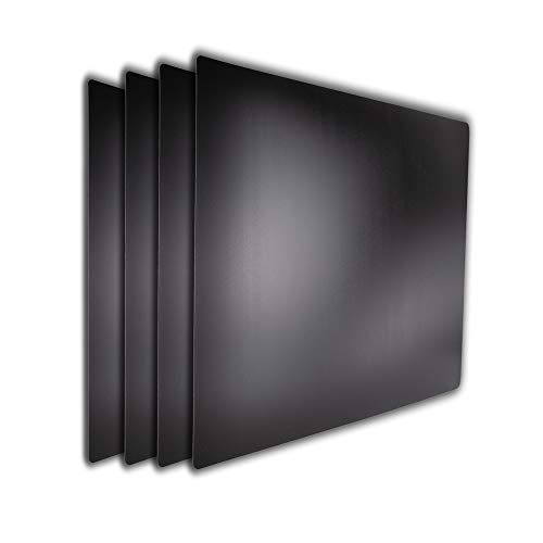 Extra Large Black Cutting Board Mats 4 Pack, NSF Certified HDPE for Restaurants, 24x18 Inch