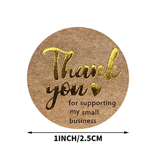 GUAGLL 3 Rolls Thank You Baking Sticker Cute Printing Sticker Label 1 Inch 500Pcs/Roll for Envelope Gift
