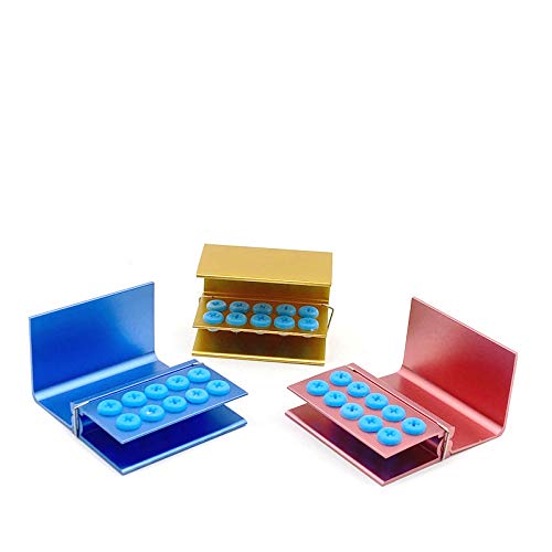 3Pcs 10 Holes Dental Burs Holder Block Case for CA/RA&FG Dental Autoclavable Burs Holder