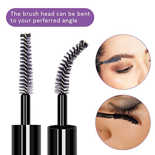 AHIER 20 pcs 4ML Reusable Empty Bottle Tube Container for Eyelash Growth Oil/Mascara with Brush for Home and Travel (20p)