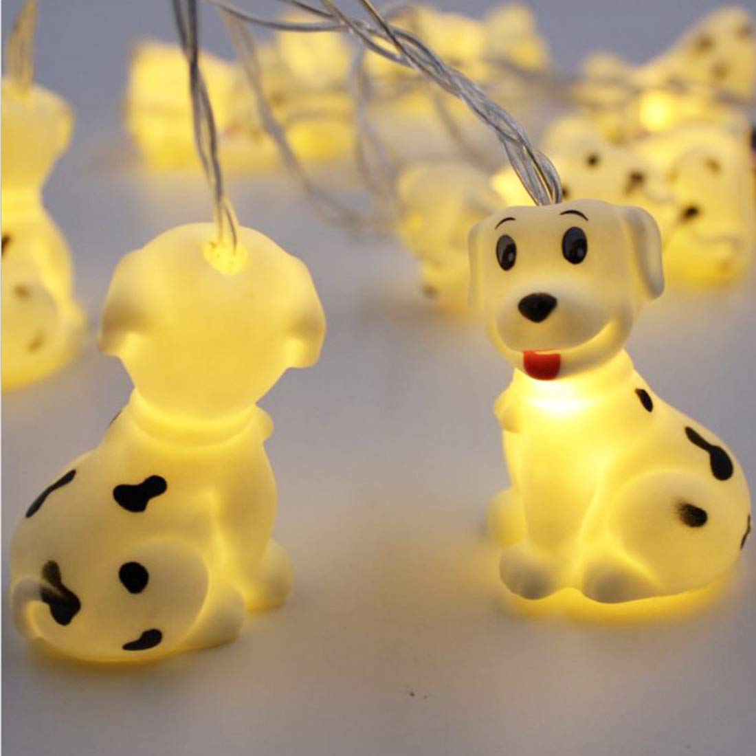 Amants01 5.9ft/1.8M 10 LEDs Cute Animal Dog String Lights,Battery Powered Lights for Home Party, Children Kids Bedroom,Children Room,Nursery,Library or Any Kids Party Decoration.