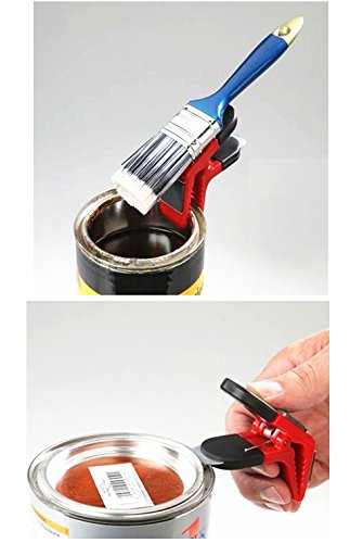 A99 3pcs Magnetic Paint Brush holder clip with Tin Opener DIY tools Red