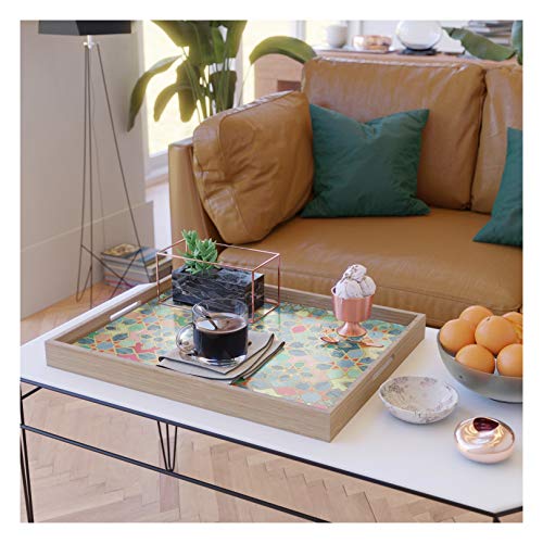 Society6 Gilt & Glory - Colorful Moroccan Mosaic by Micklyn Serving Tray (18" x 14" x 1.75")
