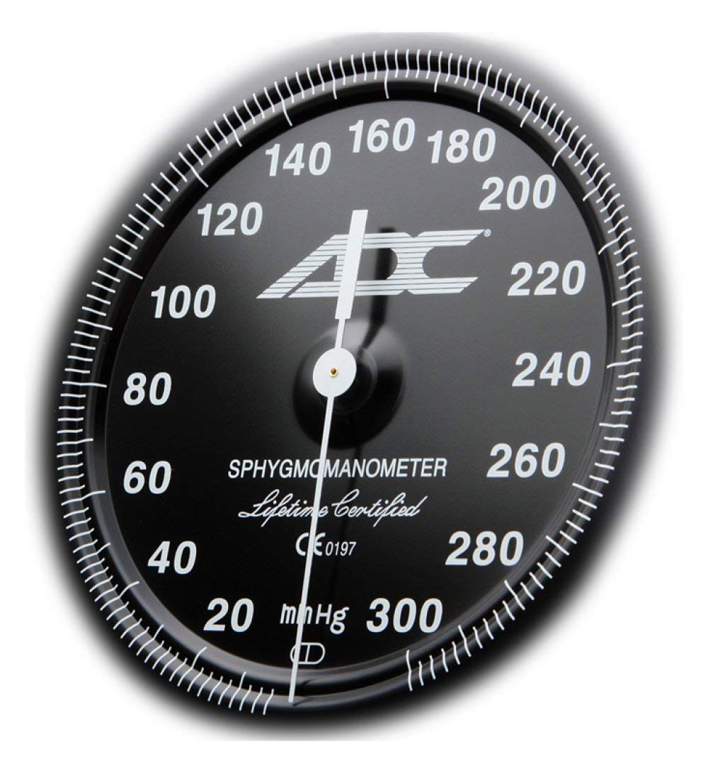 ADC Diagnostix 700 Premium Professional Pocket Aneroid Sphygmomanometer with Adcuff Nylon Blood Pressure Cuff, Adult, Black