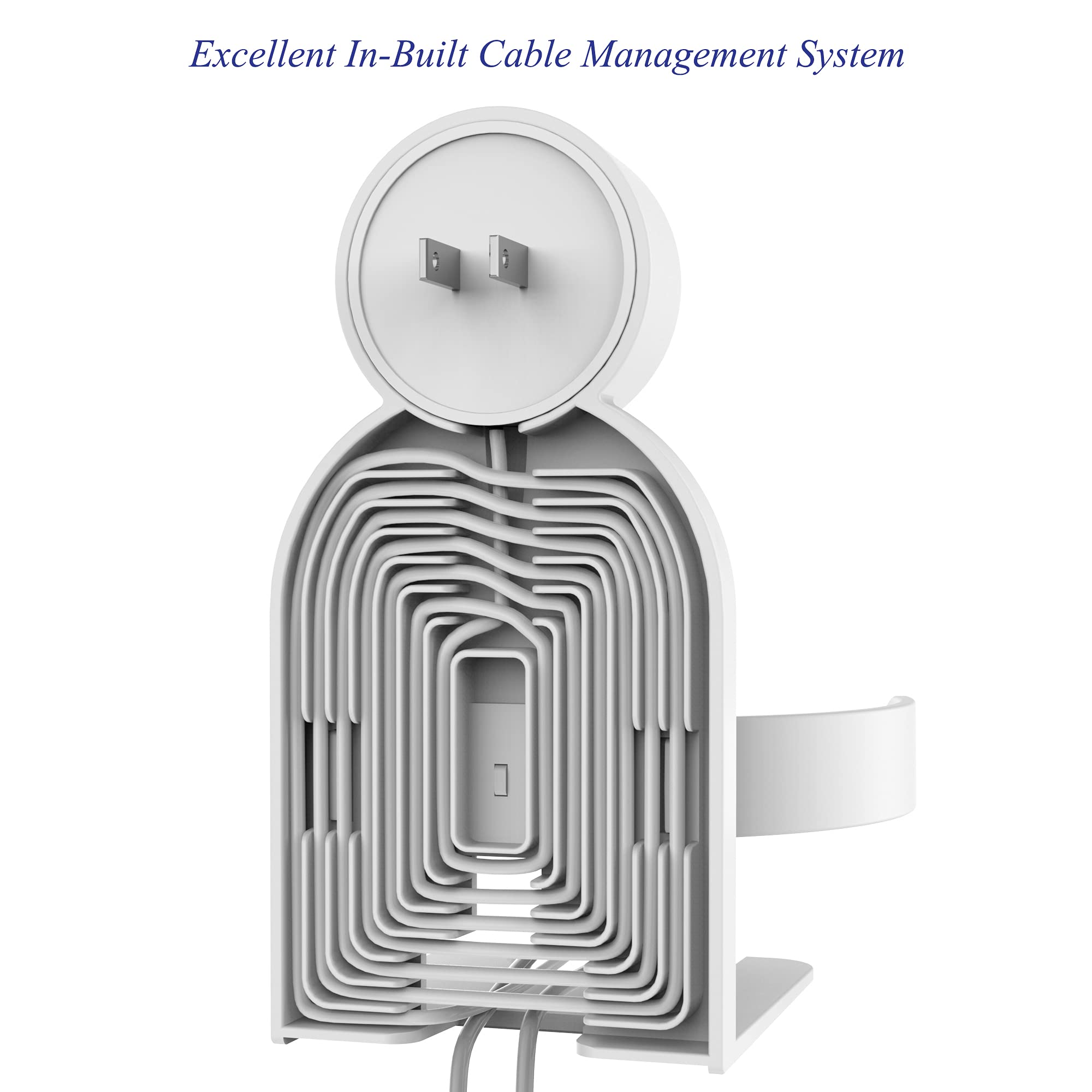 Premium SCREWLESS Google Nest WiFi Router Mount for Google WiFi Mesh, Google WiFi Point & Google WiFi (2nd Generation) AC2200 with [in-Built Cable Management System]