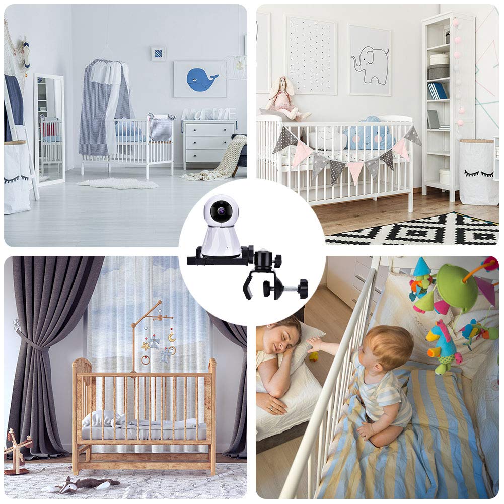 Baby Monitor Mount Bracket, Adjustable 360 Degrees Flexible Yet Sturdy Portable Baby Monitor Camera Mount Bracket