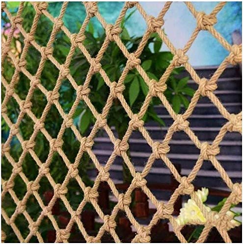 Hynet Climbing Cargo Net, Kids Safety Net, Waterproof Hemp Rope Net, Swing Rope Ladder Truck Trailer Netting, Balcony Railing Stair Protection Decor Mesh (Size : 1 * 3m(3 * 10ft))
