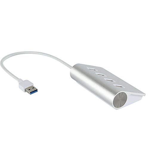 Lysee Data Cables - 4 Port USB 3.0 Hub Splitter Aluminum Adapter High Speed for PC Laptop Mac