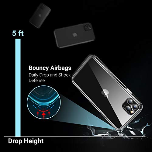 CASEKOO Crystal Clear Designed for iPhone 11 Pro Max Case, [Not Yellowing] [Military Grade Drop Tested] Shockproof Protective Phone Cases Slim Thin Cover (6.5 inch) 2019, Clear