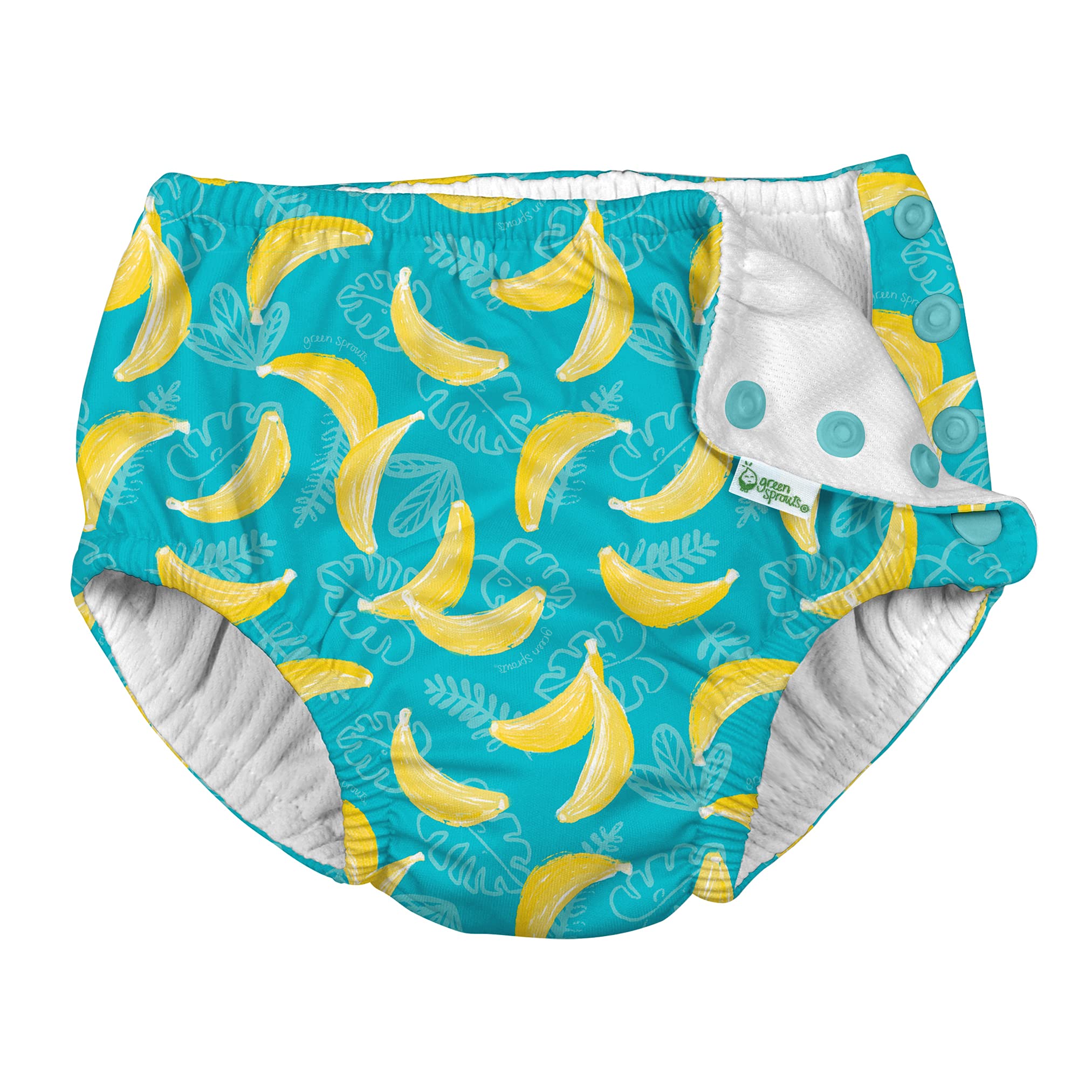 i Play Boys Reusable Absorbent Baby Swim Diapers Aqua Bananas 12 Months
