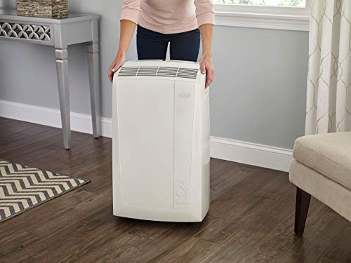 De'Longhi 3-in-1 Portable Air Conditioner, Dehumidifier & Fan + Remote Control & Wheels, 400 sq ft, Large Room, 6000 (DOE) / 10000 BTU (ASHRAE), White, PACN250GN (Renewed)
