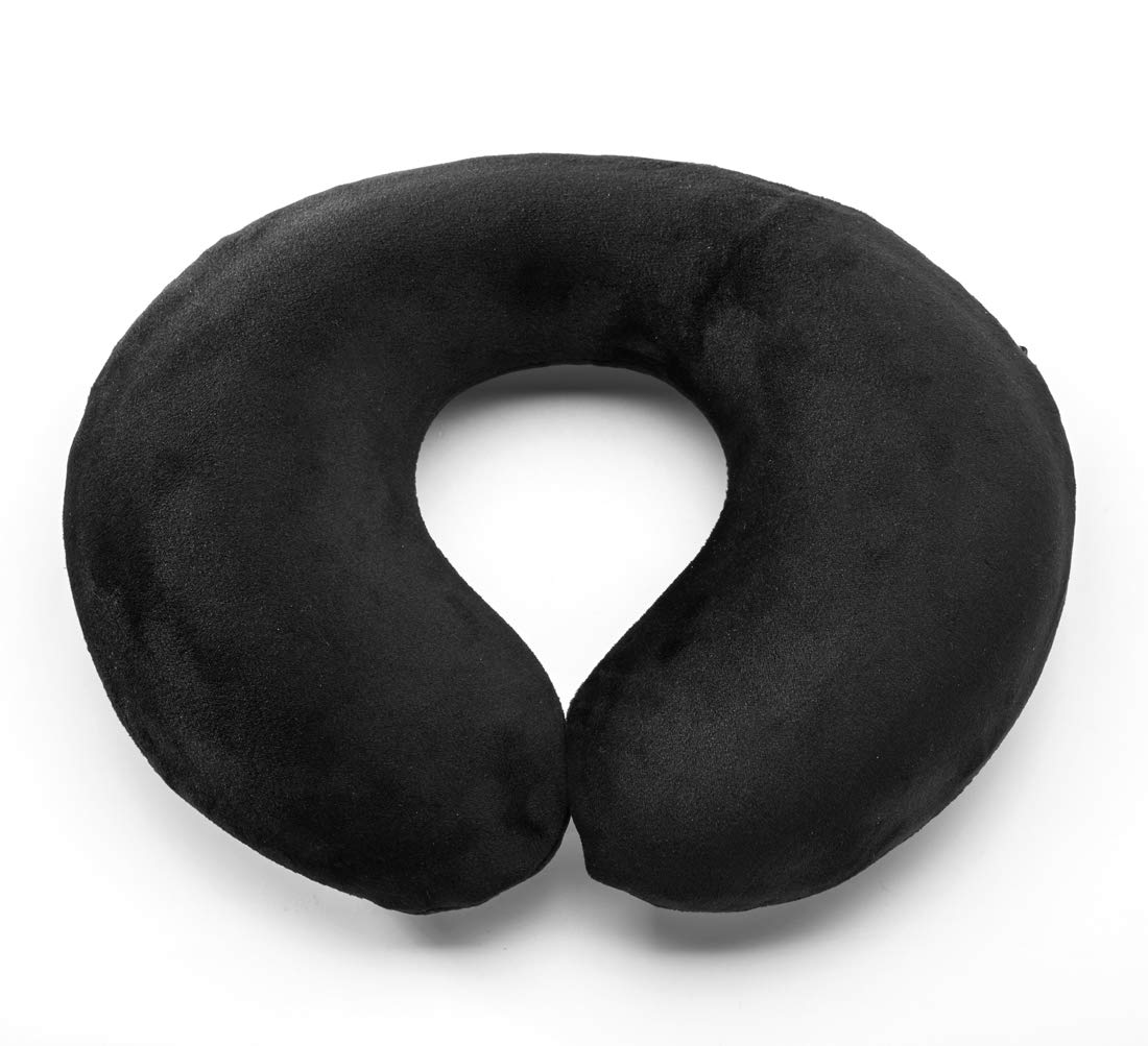 Aurelius Baby Travel Pillow,Infant Head and Neck Support Pillow for Car Seat,Stroller,Pushchair (Black)