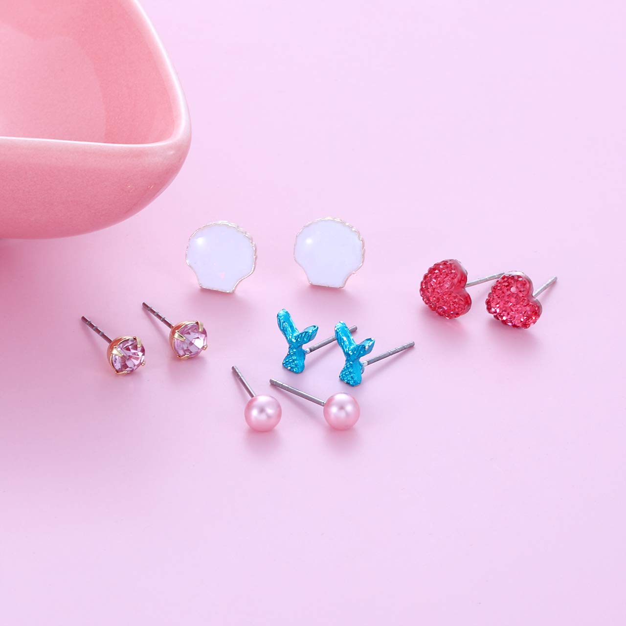 18K Gold Plated Earrings Pearls Studs Earrings for Women