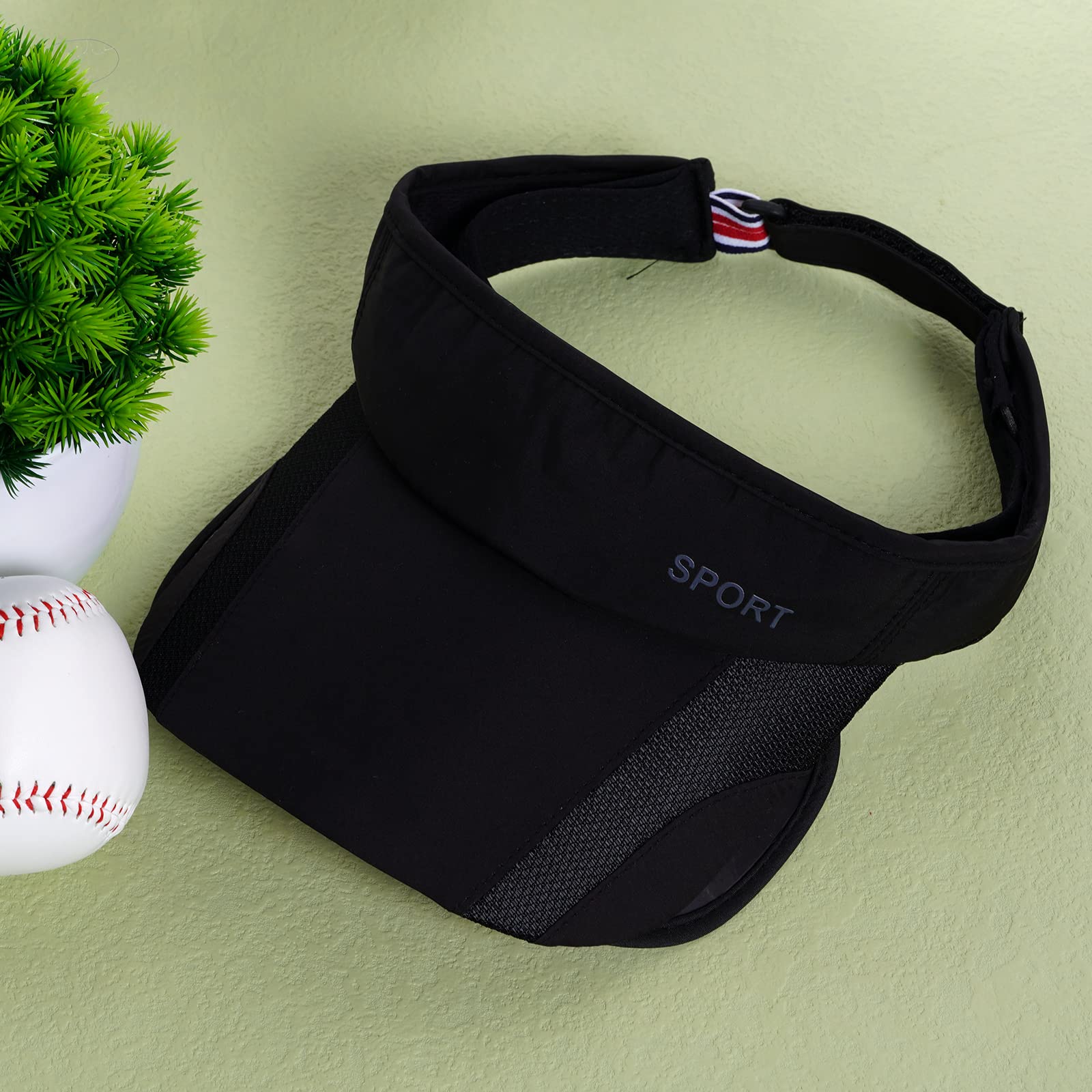2 Pack Summer Sun Visor Hat, Adjustable Women Golf UV Protection Cap with Retractable Brim Sport Tennis Hat Visors Multicolor