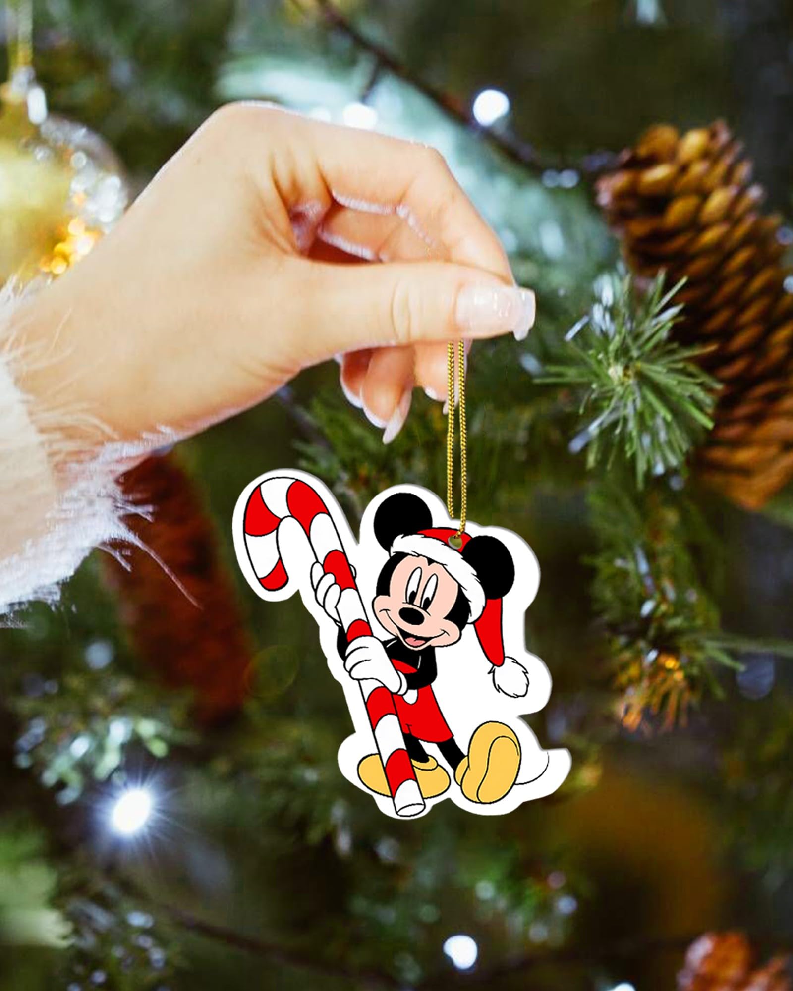 16PCS Christmas Tree Ornaments Decorations - Xmas Hanging Christmas Ornaments Decorative with Ropes, Merchandise Gift Ideas Holiday Decor Indoor