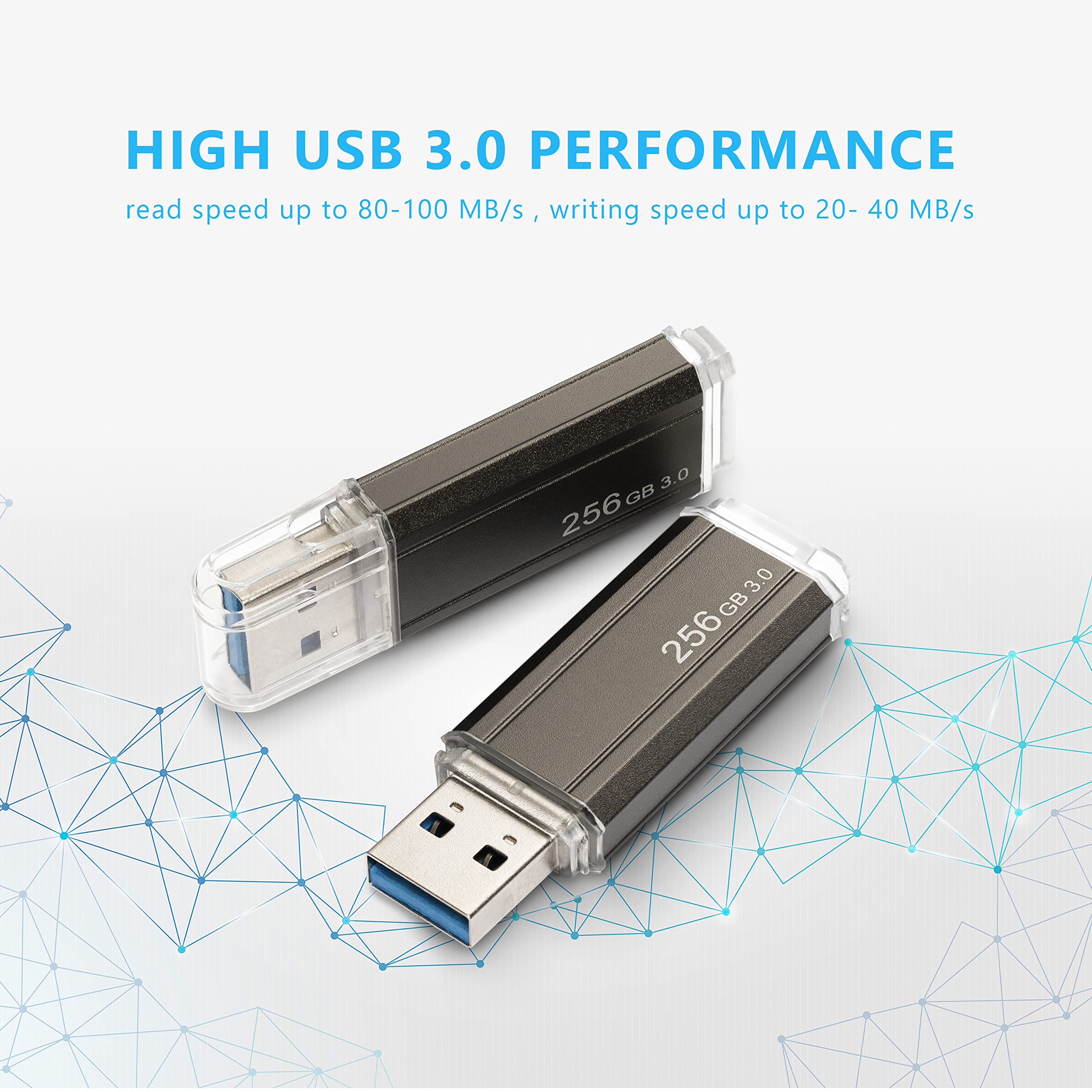 128GB USB Flash Drive Bulk 10 Pack Multipack Reading 20MB/s Writing 10MB/s 128 GB 128G 128 G Thumb Drive Set 2.0 with LED Light Memory Stick Zip Drive USB Drive Jump Drive Pen Drive for Data Storage