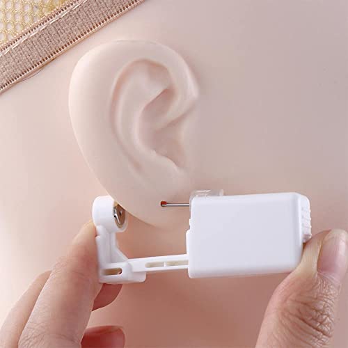 2pcs Self Ear Piercing Tool,Self Ear Piercing Gun Earring Disposable Piercing Kit,Safety Ear Piercing Gun Kit Tool (G)