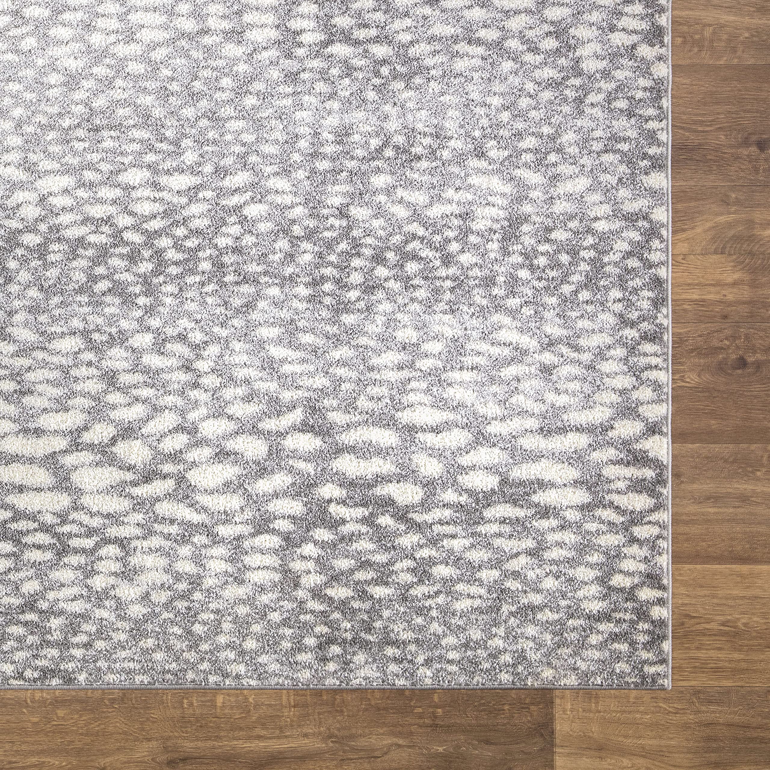 Abani Area Rug - 4x6 - Antelope Collection - Indoor Use - Grey & Cream Animal Print - Medium Pile-Turkish Made-Stain & Shed Resistant Livingroom Bedroom Kitchen Office-Safe for Kids & Pets-Soft Feel