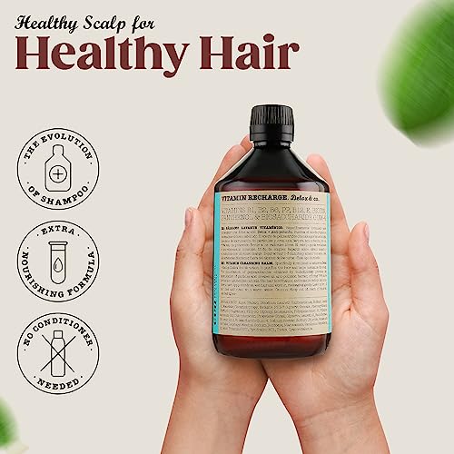 Eva Professional Hair Care Vitamin Recharge Detox & Co. Cleansing Balm Shampoo for Dry Hair - 3.38 Fl oz/100ml