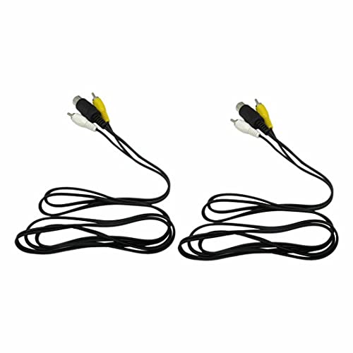 2 Pack Replacement RCA AV Cable Fits for SEGA Genesis Model 1