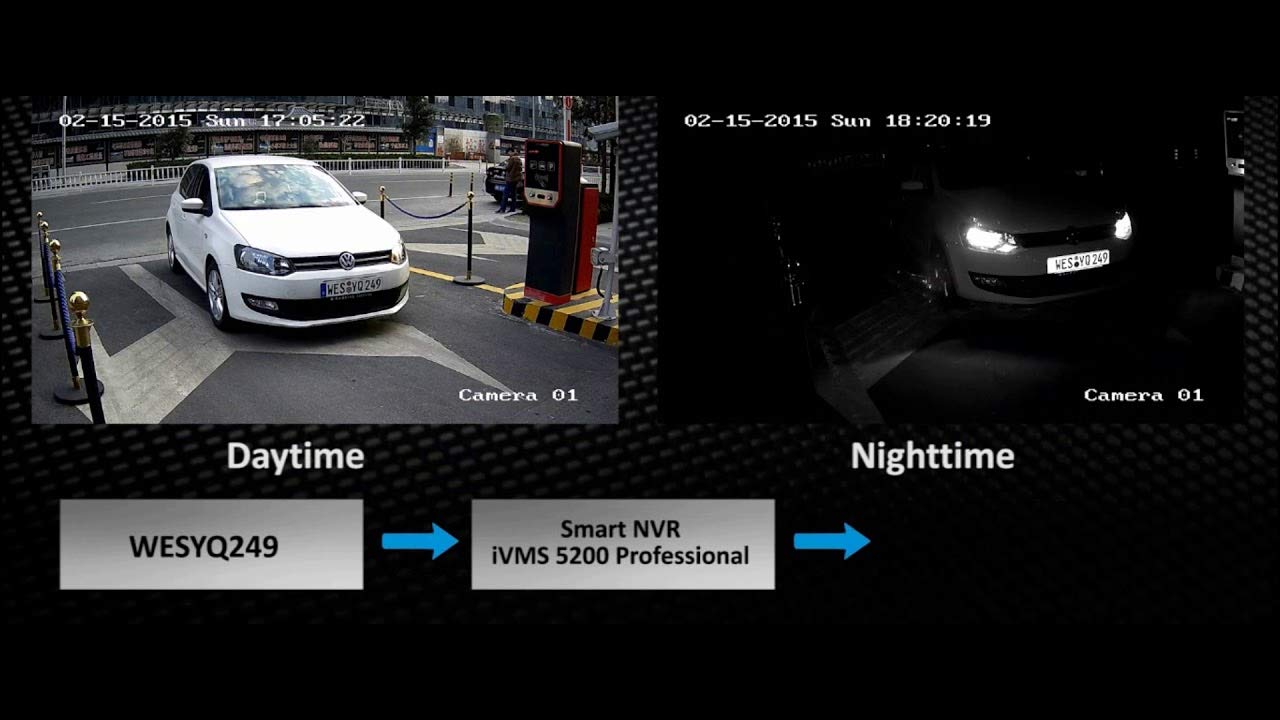 2MP License Plate Recognition Camera - Smart IP PoE Motorized VF 2.8-12mm Lens Bullet for License Plate Capture, Exterior Compatible with Hikvision DS-2CD4A26FWD-IZS