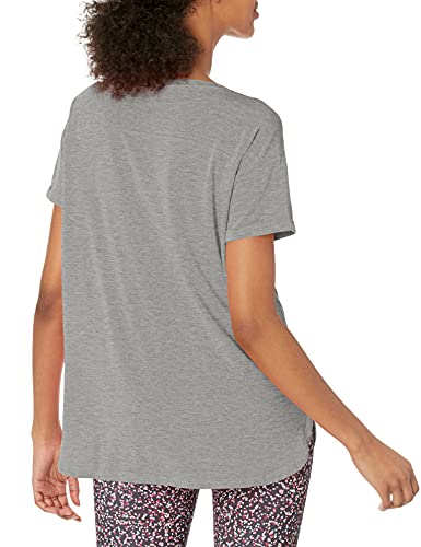 Amazon Essentials Women's Studio Relaxed-Fit Lightweight Crewneck T-Shirt (Available in Plus Size), Medium Grey Heather, X-Large