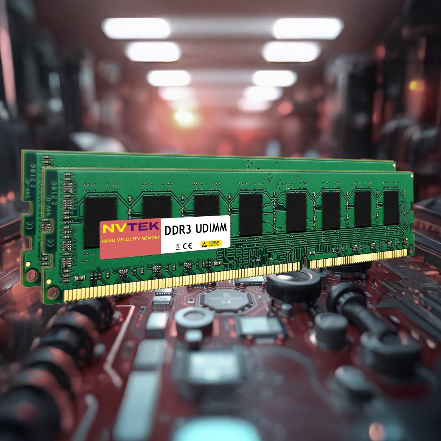 NVTEK 16GB (2X8GB) DDR3 1600MHZ PC3-12800 UDIMM 2Rx8 1.35V 240-PIN Non-ECC Unbuffered Desktop PC Computer Memory KIT