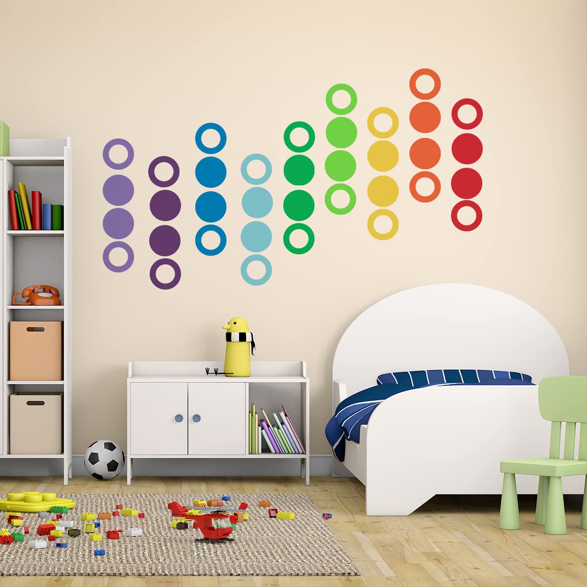 4 Inch Circle Wall Decals Abstract Wall Decal Modern Polka Dot Decals Minimalist Wall Stickers Removable Peel and Stick Wall Decals for Living Room Office Farmhouse Decor