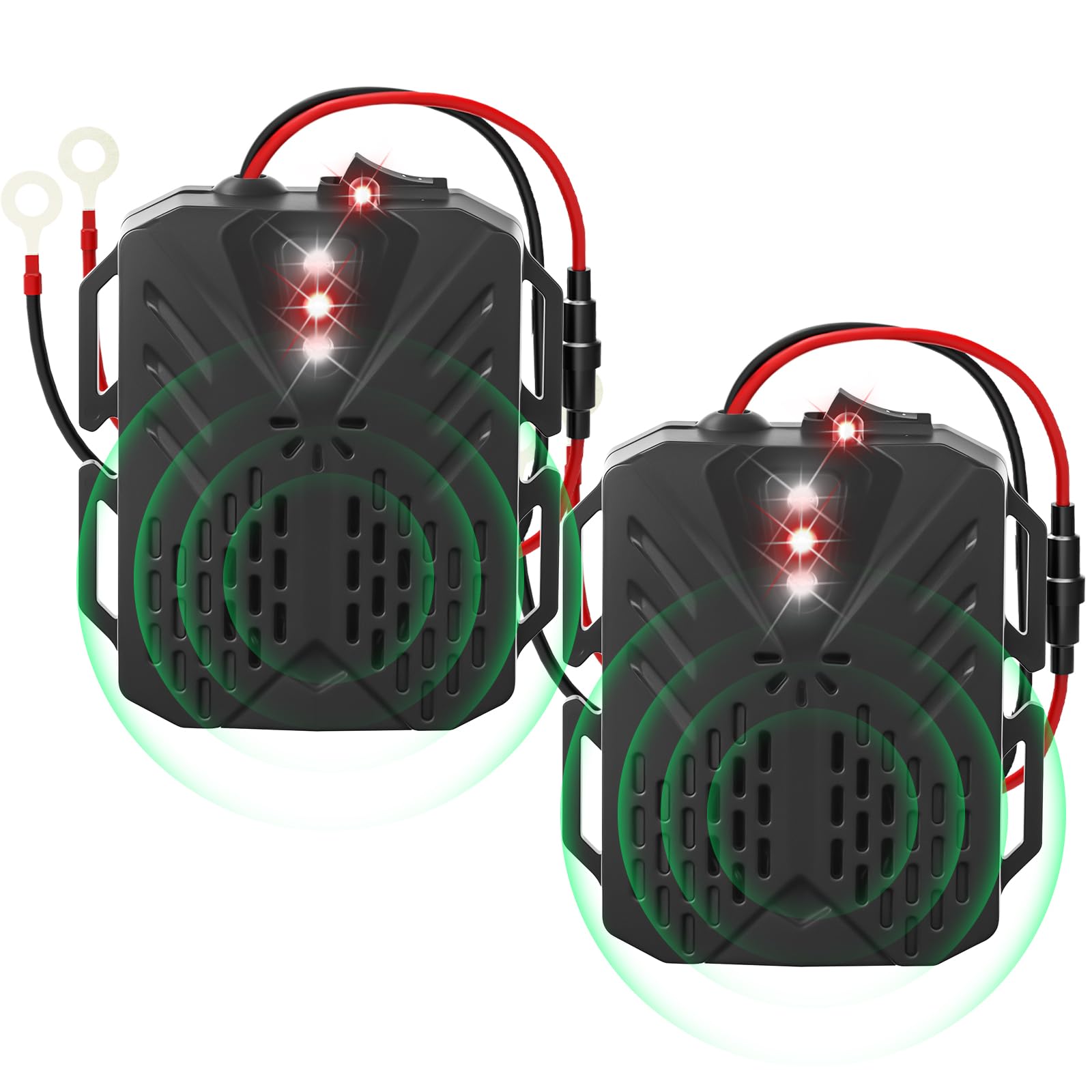 2 Pack Rodent Repellent Ultrasonic Under Hood Animal Repeller with Strobe Light, Professional Ultrasonic Mouse Repellent Squirrel Repellent Rodent Repellent for Car Engines Vehicle Protection