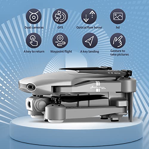 4DF3 GPS Drone with 4K Camera for Adults,5G FPV Live Video RC Quadcopter for Toys Gift,GPS Auto Return Home, Follow Me,Gravity Control,Waypoint Fly, Headless Mode,2 Batteries,