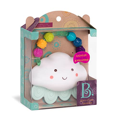 B. toys – Rain-Glow Squeeze – Light-Up Cloud Rattle for Babies 3 Months +