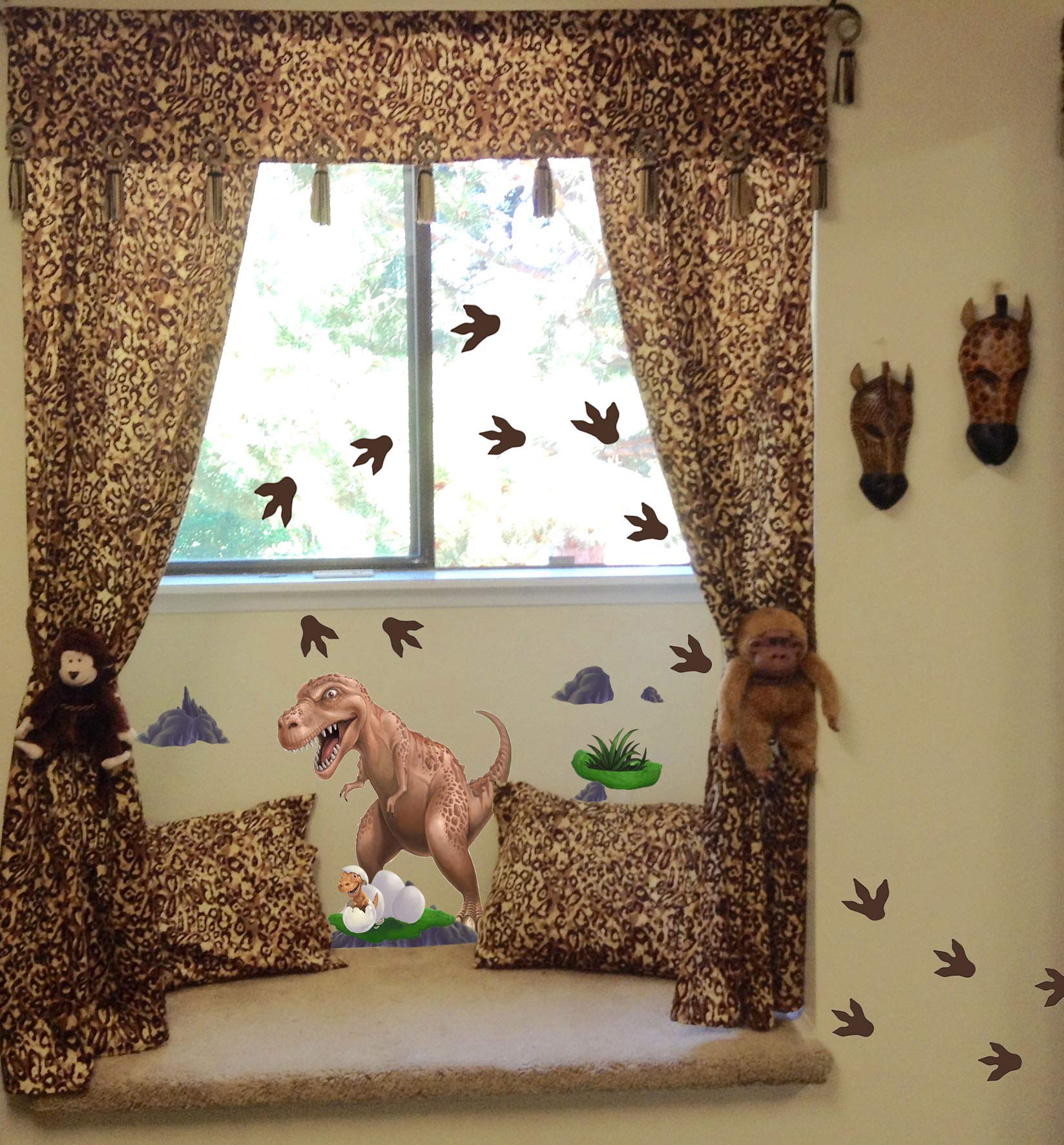 Dinosaur Wall Decals β Dino Decor Art Stickers for Boys & Kids Bedrooms, Playroom Murals & Decorations (T-Rex & Baby)